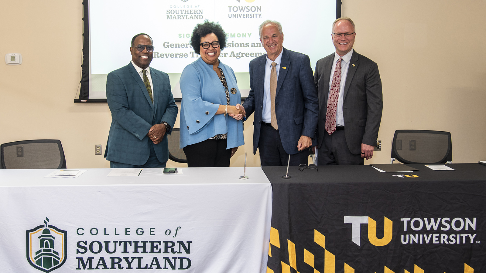 Towson University and College of Southern Maryland sign agreement to create seamless transition ...